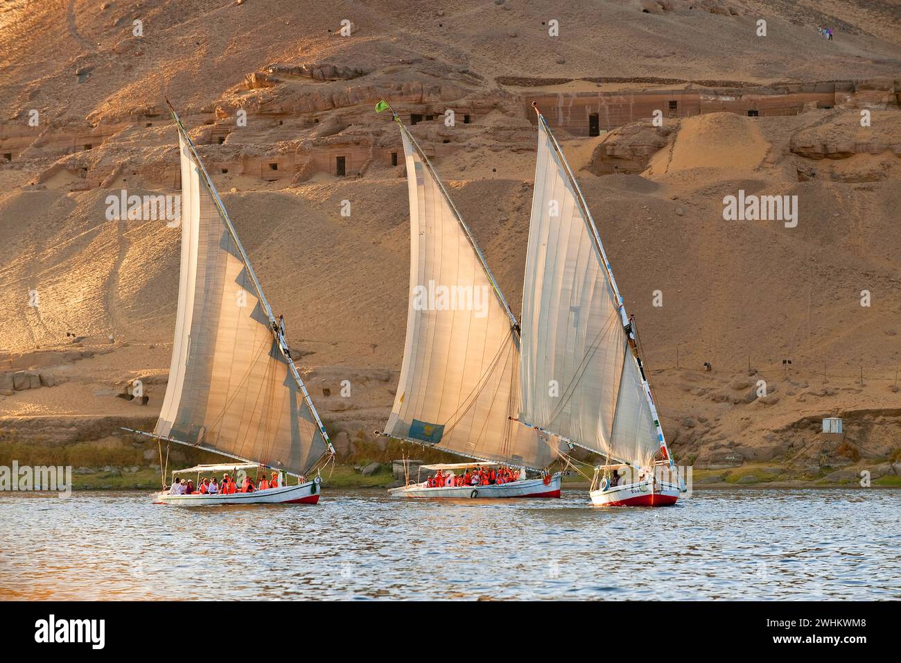 Egypt, Egypt, landscape, Nile, boat, boats, Felucca, Feluccas, Nile ...