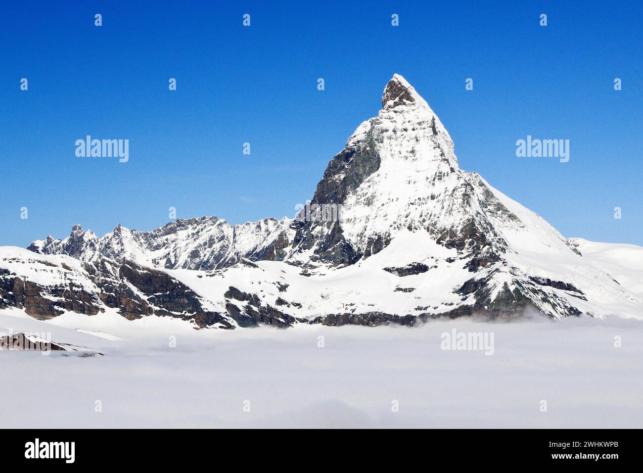 Switzerland, View of the Matterhorn, Zermatt, Matterhorn, Zermatt ...