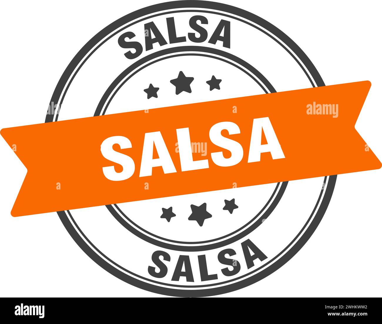 salsa stamp. salsa round sign. label on transparent background Stock ...