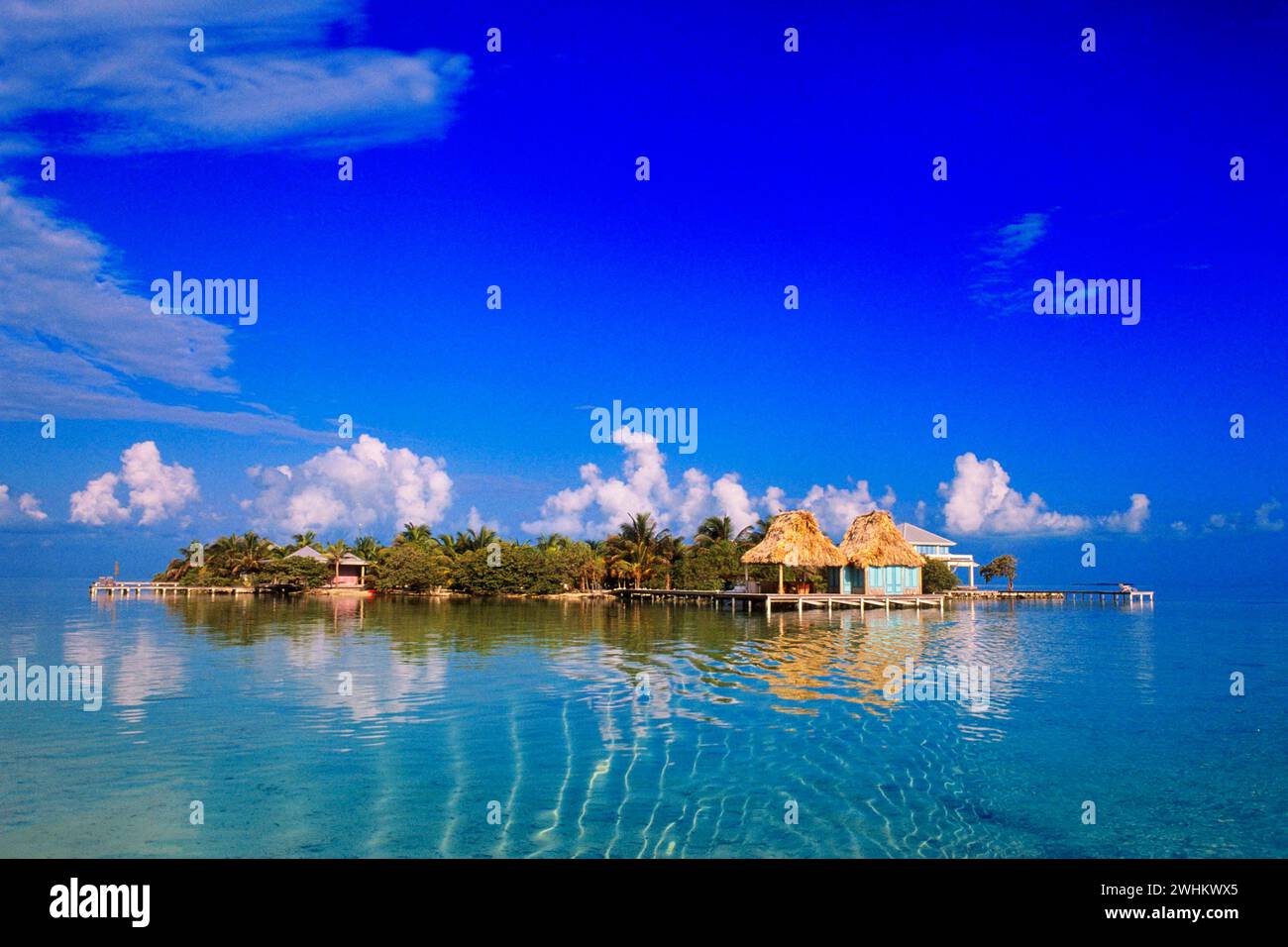 Caribbean, Cayo Espanto, Belize, Central America Stock Photo - Alamy