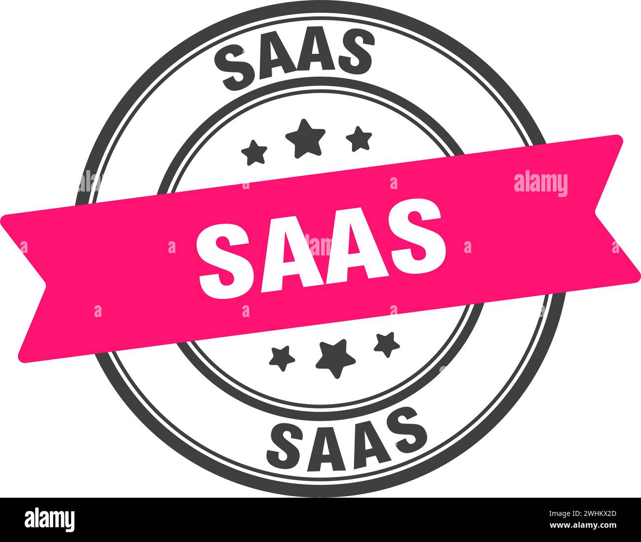 saas stamp. saas round sign. label on transparent background Stock ...