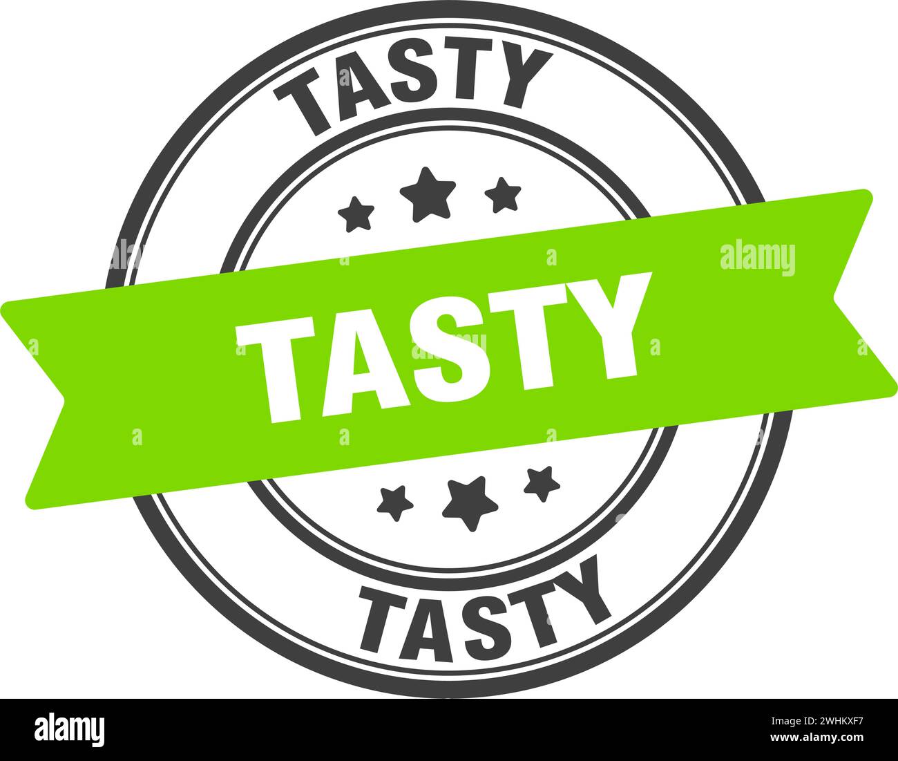 tasty stamp. tasty round sign. label on transparent background Stock ...