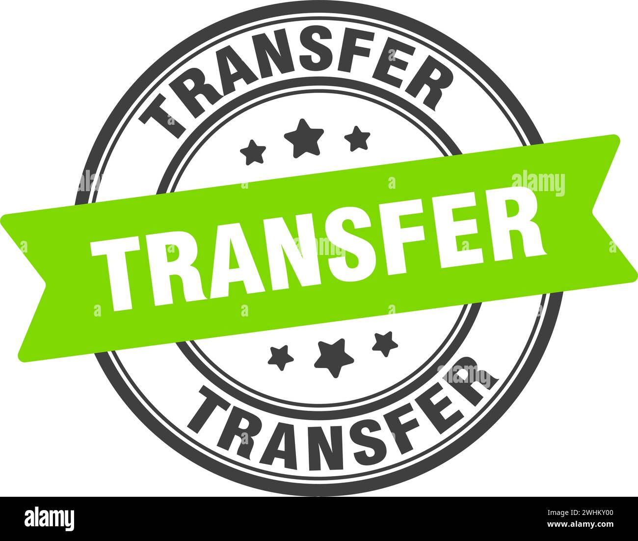 transfer stamp. transfer round sign. label on transparent background ...