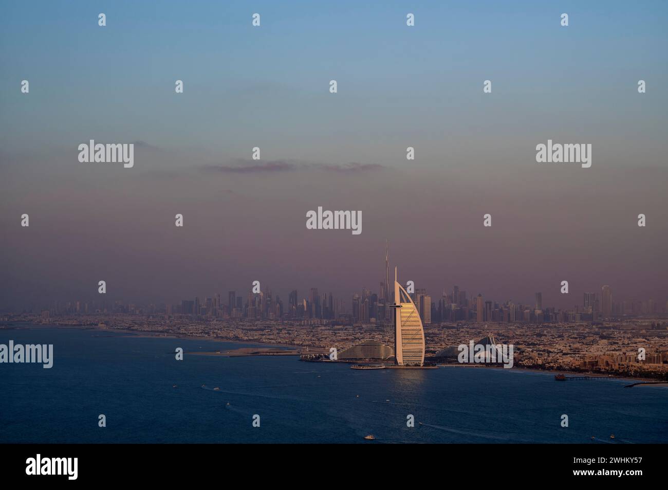View from viewing platform The View At the Palm, on Hotel Burj al Arab ...