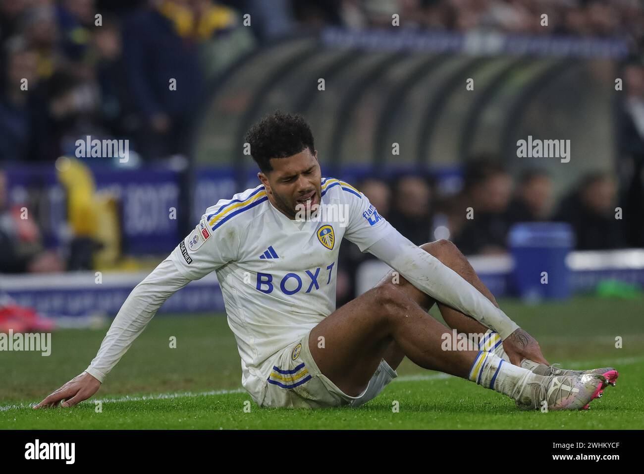 Leeds, UK. 10th Feb, 2024. Georgina Rutter of Leeds United goes down ...