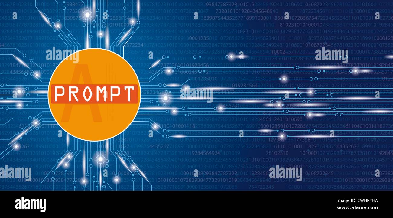 Prompt banner with the digital blue background. Eps 10 vector file ...