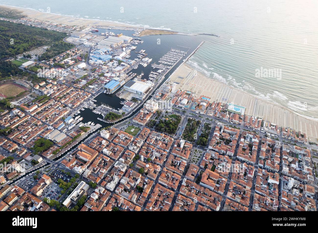Aerial view of the urbanization of a city Stock Photo - Alamy