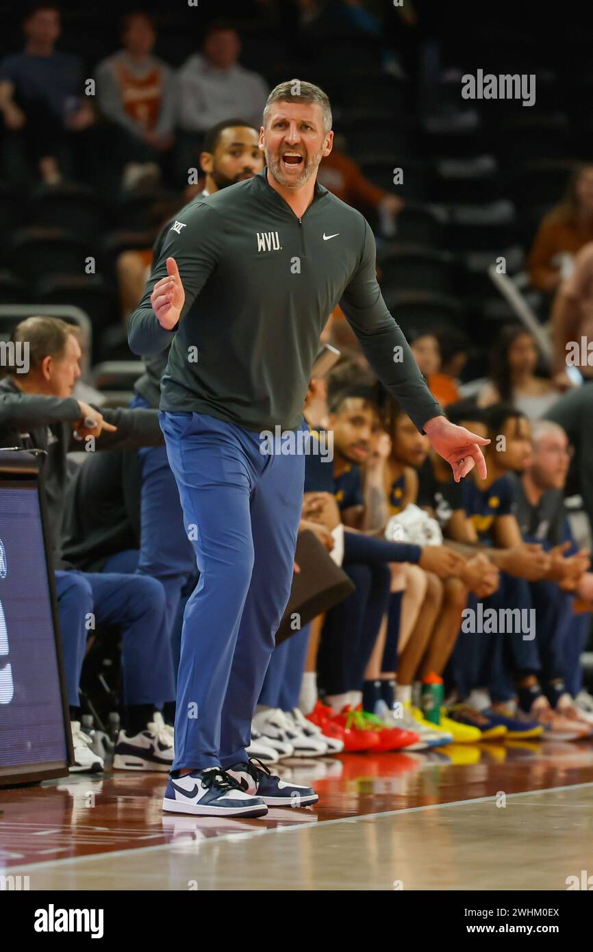 AUSTIN, TX - FEBRUARY 10: West Virginia Mountaineers head coach Josh ...