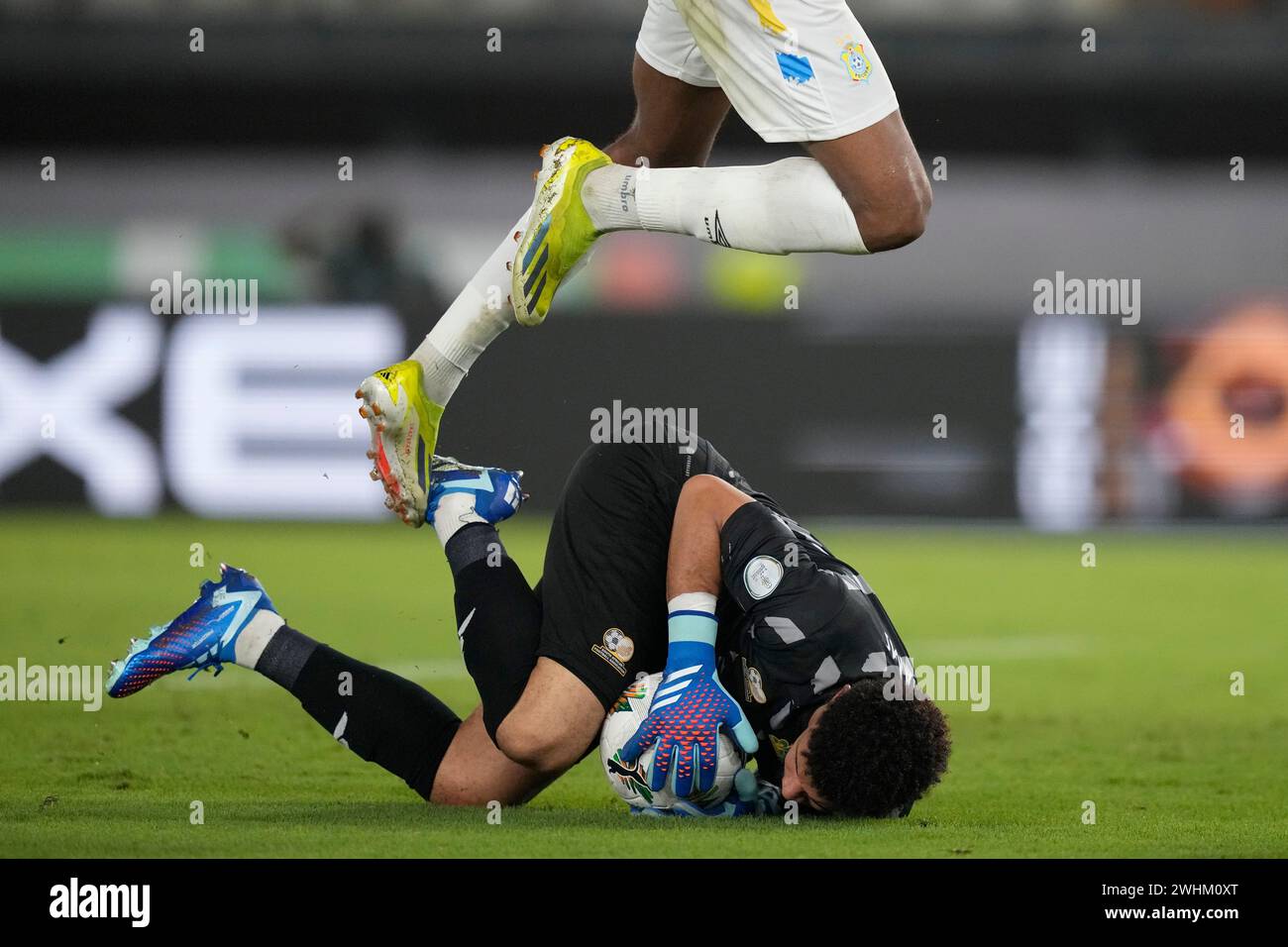 South Africa's goalkeeper Ronwen Williams makes a save as DR Congo's ...