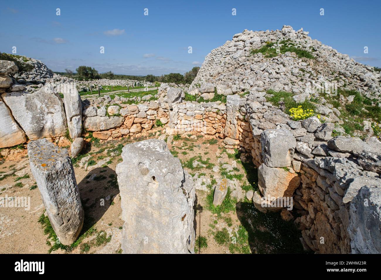 Torre d'en GalmÃ©s talayotic village Stock Photo - Alamy