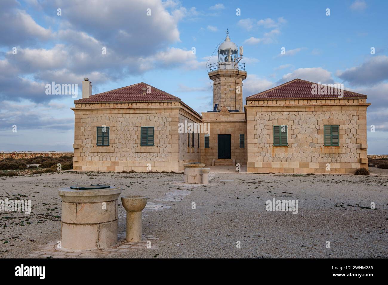 Punta Nati cape lighthouse Stock Photo - Alamy