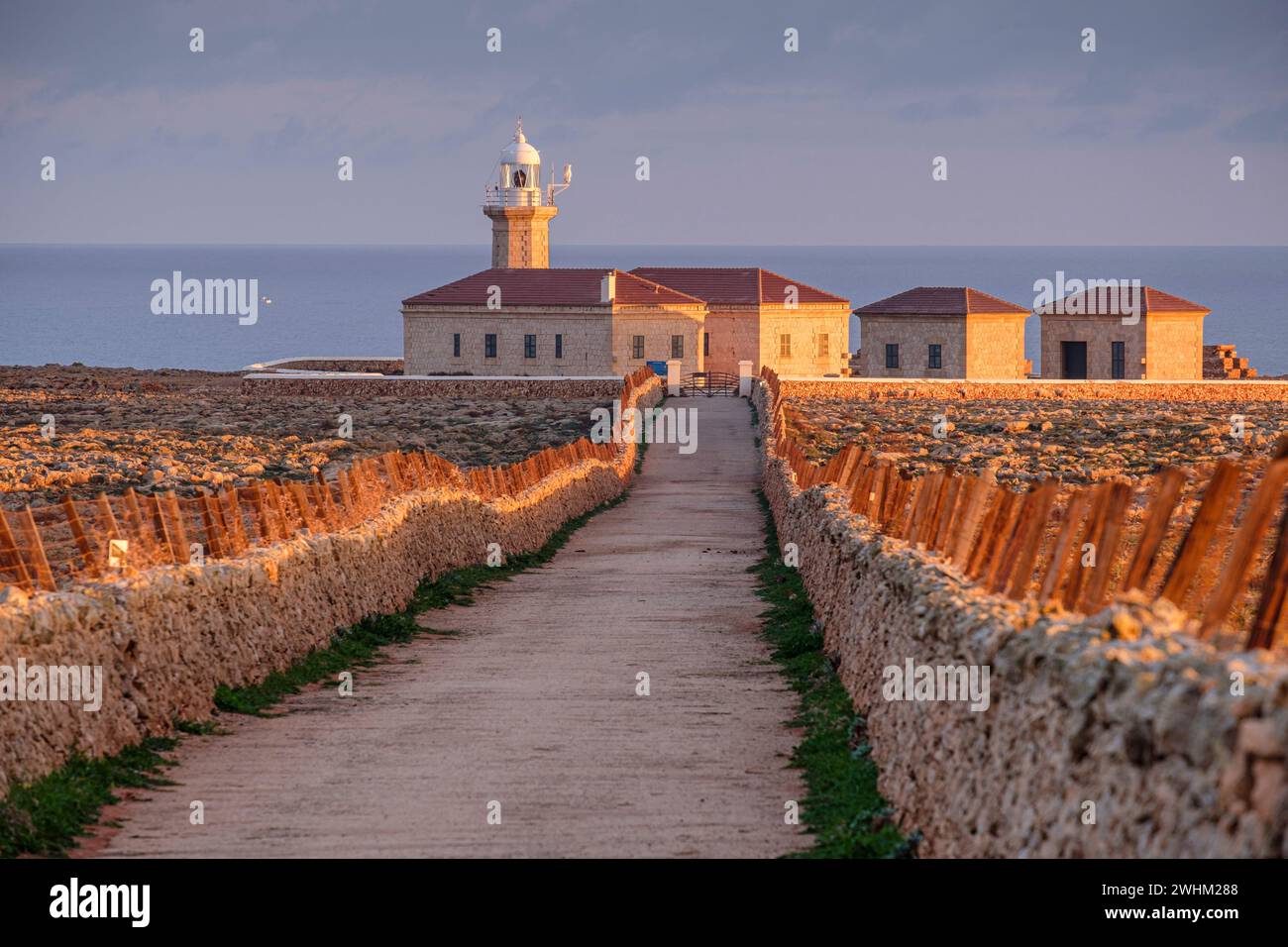 Punta Nati cape lighthouse Stock Photo - Alamy