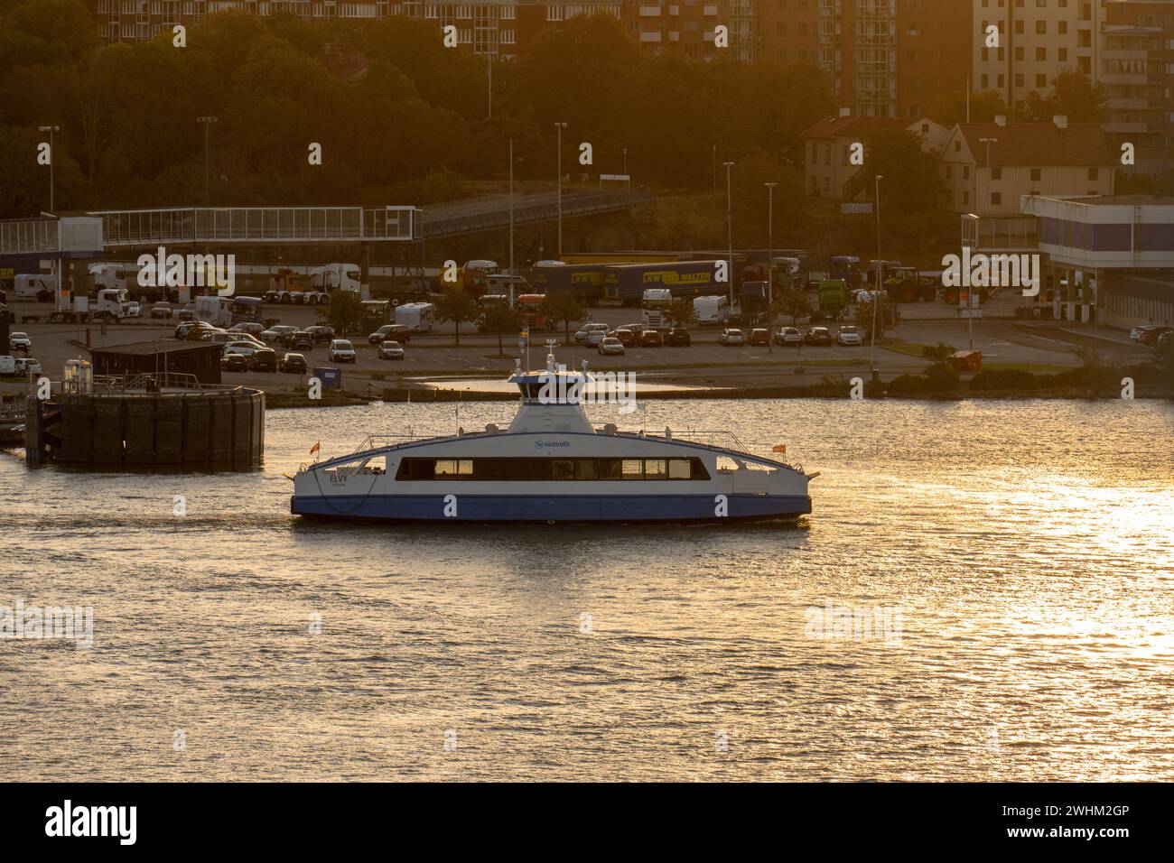 Gothenburg, Sweden - september 14 2022: Electric ferry Elvy crossing ...