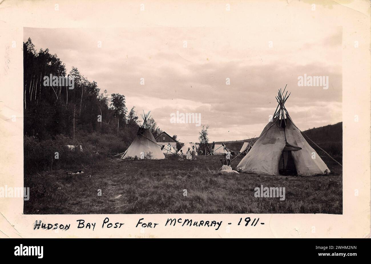 Hudson's Bay Company outpost, Fort McMurray Alberta, 1911 Stock Photo ...
