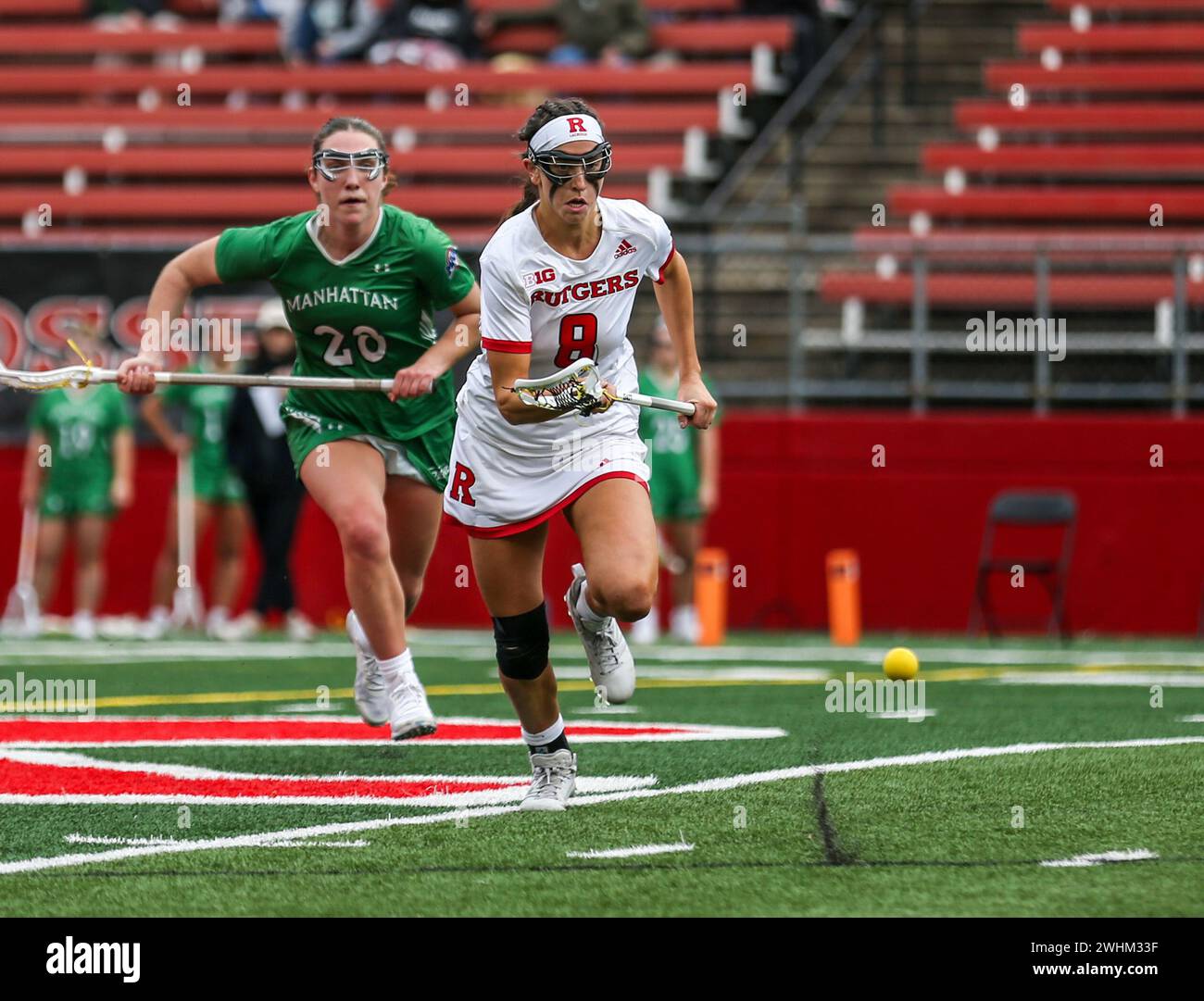 Piscataway, NJ, USA. 10th Feb, 2024. Manhattan midfielder Marissa ...