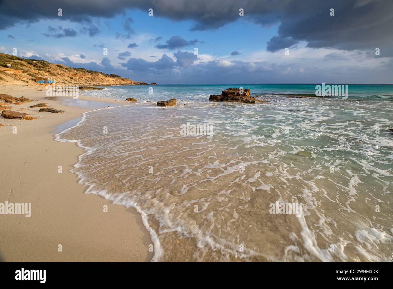 Migjorn Es Copinyar beach Stock Photo - Alamy