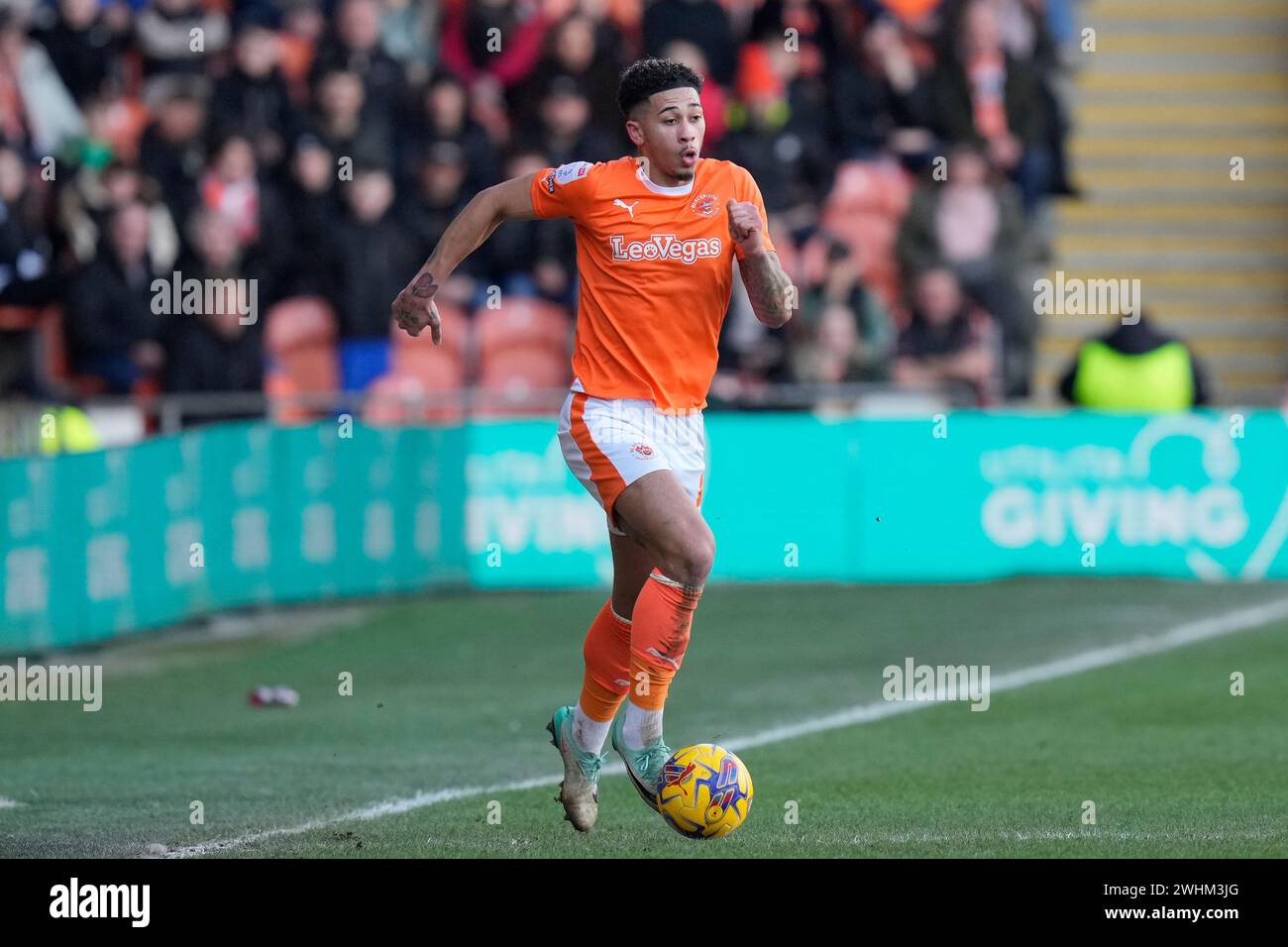 Jordan Lawrence-Gabriel of Blackpool during the Sky Bet League 1 match ...