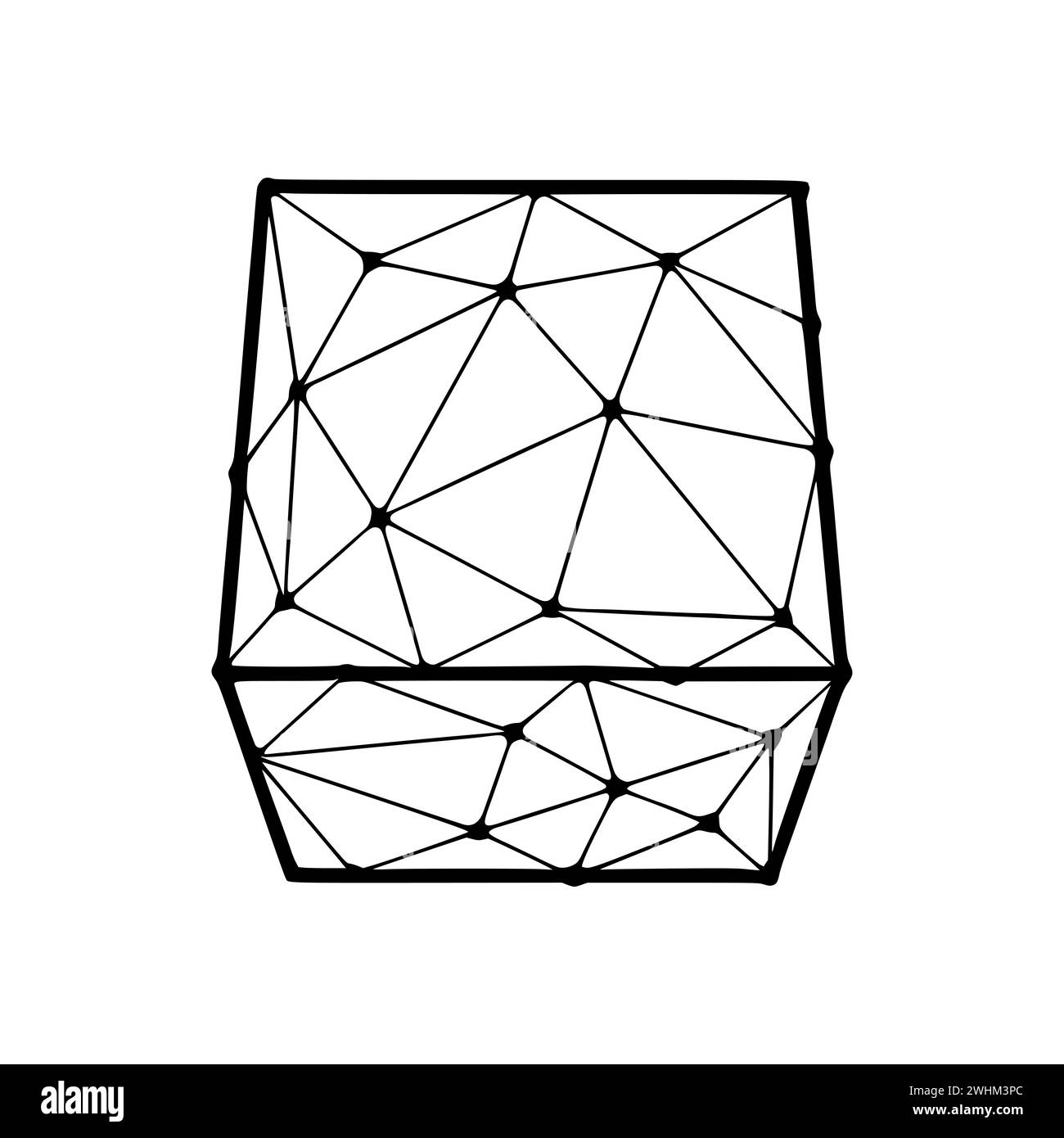 Mesh cube Black and White Stock Photos & Images - Alamy