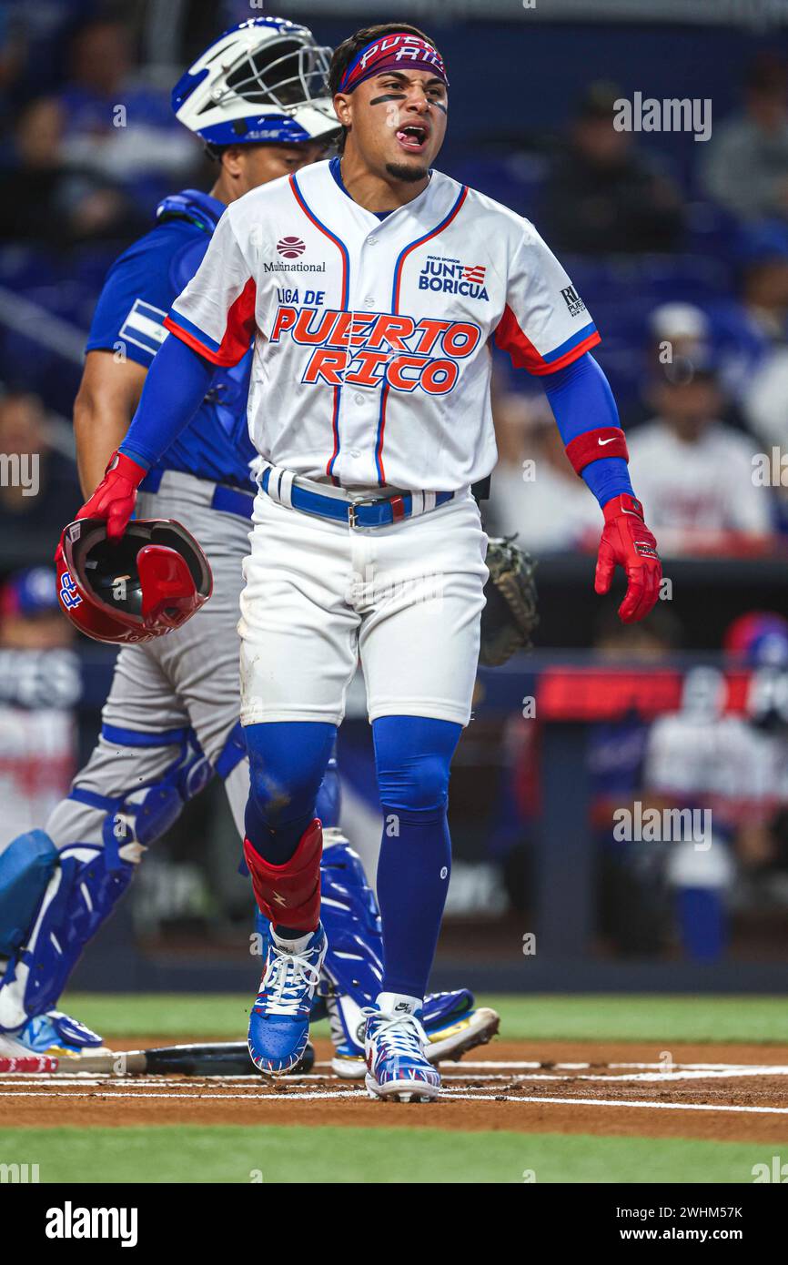 MIAMI, FLORIDA - FEBRUARY 1: Criollos de Caguas, during a game between ...