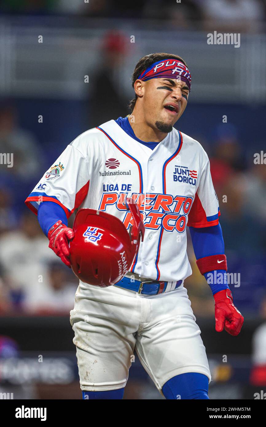 MIAMI, FLORIDA - FEBRUARY 1: Criollos de Caguas, during a game between ...