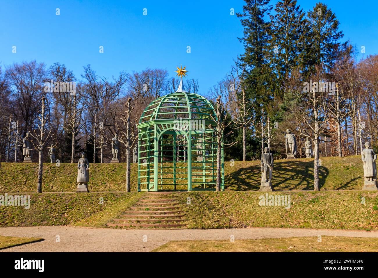 Valley of the Norsemen at the palace gardens of Fredensborg palace in ...