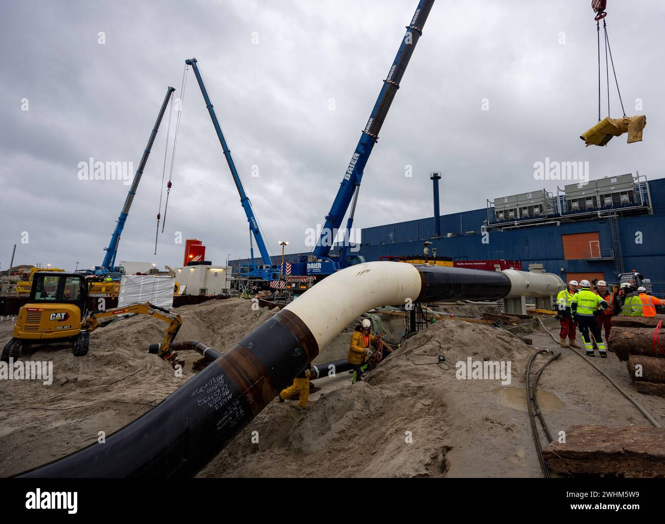 Baustelle LNG-Terminal auf Ruegen Im Hafen Mukran Landkreis Vorpommern ...