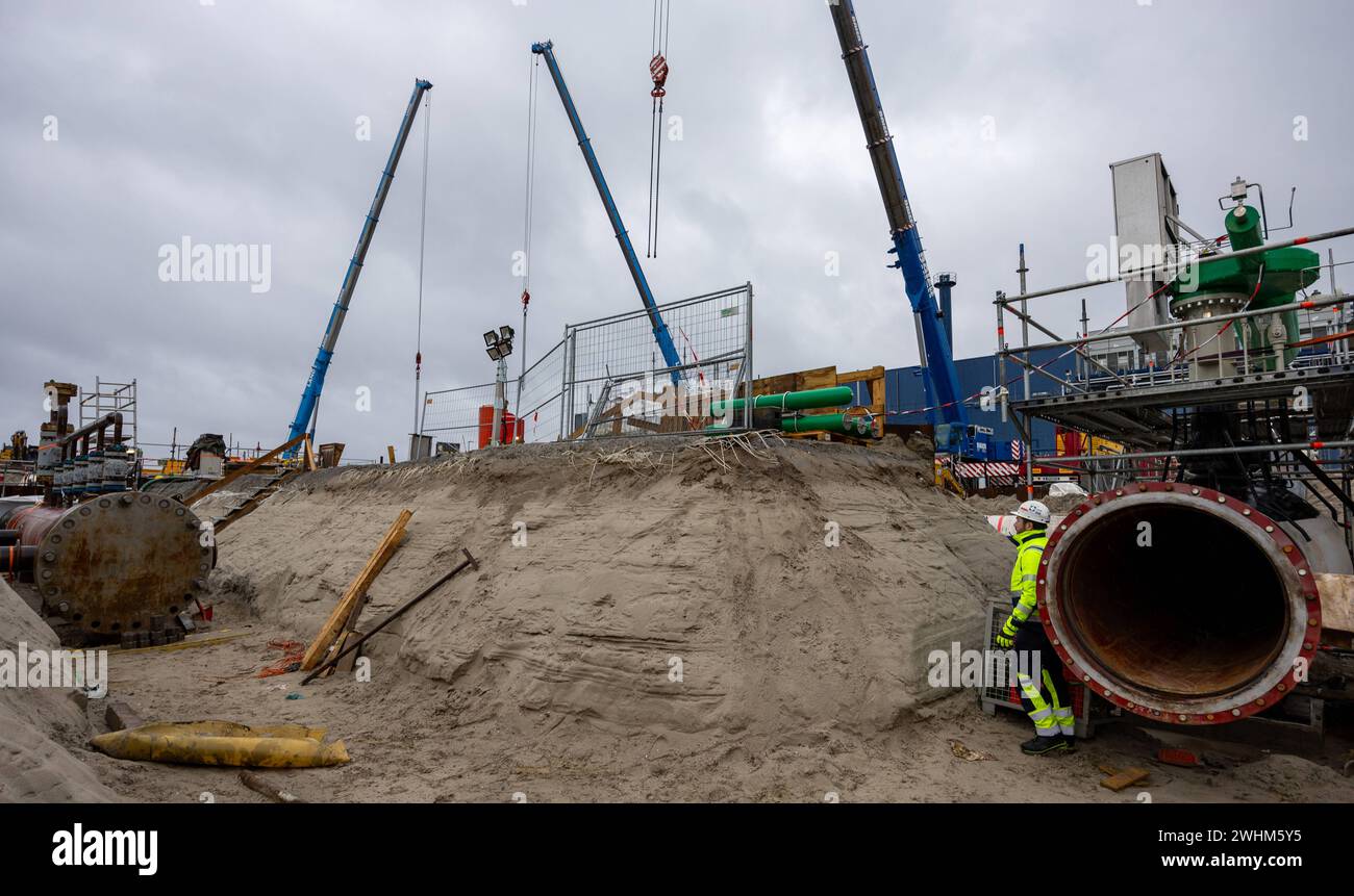 Baustelle LNG-Terminal auf Ruegen Im Hafen Mukran Landkreis Vorpommern ...