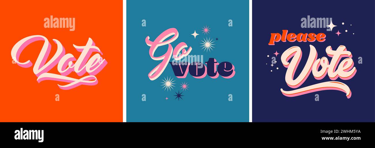 Modern Floral Election campaign concept design. Vote, election social ...