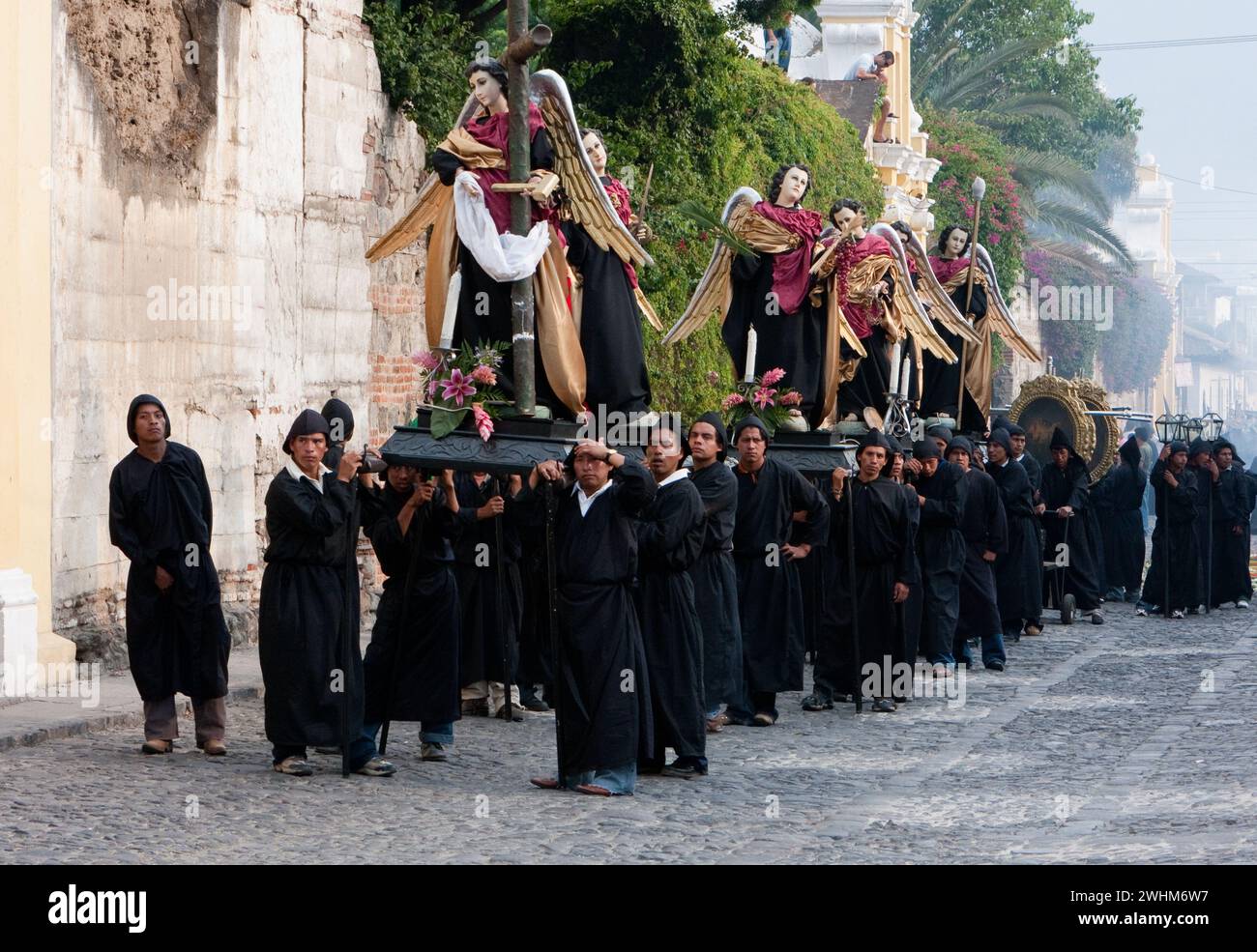 Antigua, Guatemala. Holy Saturday. Men Pausing to Rest in the ...