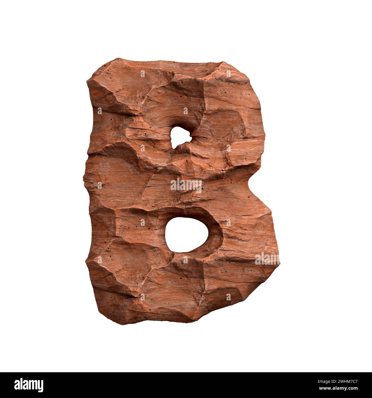 Desert sandstone letter B - Capital 3d red rock font - suitable for ...