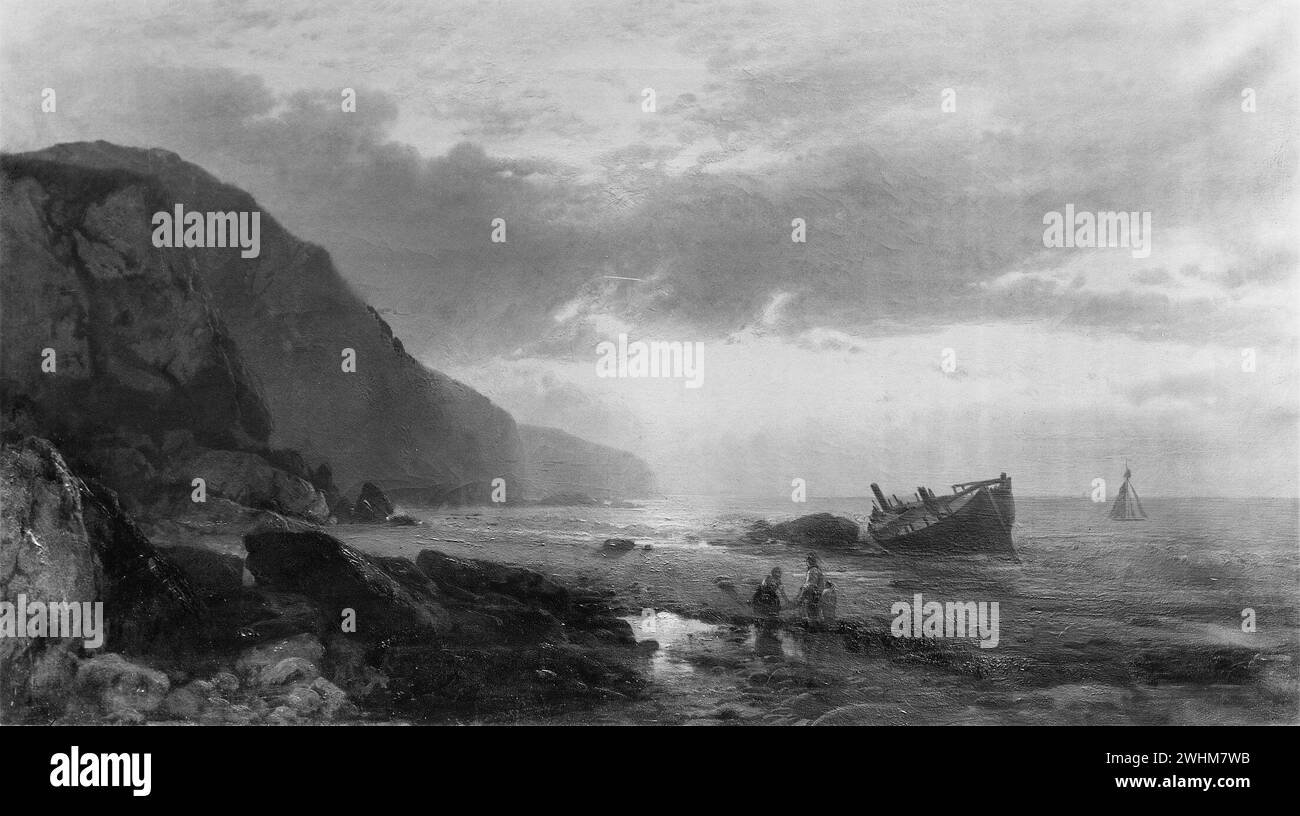 Seashore, Morning William Hart 1866 Stock Photo - Alamy