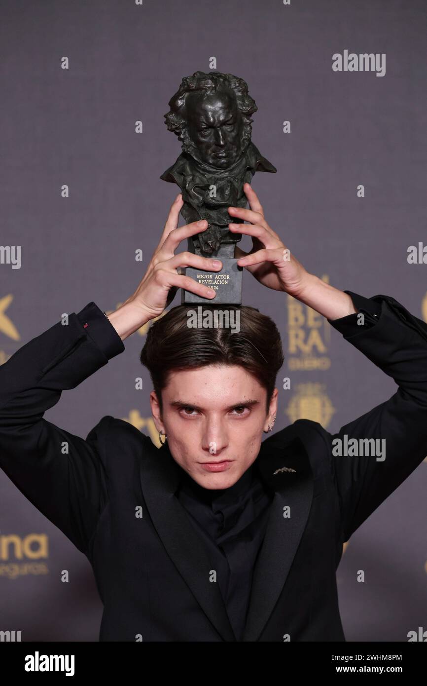 Argentine actor Matias Recalt after receiving the Goya for 'Best New ...