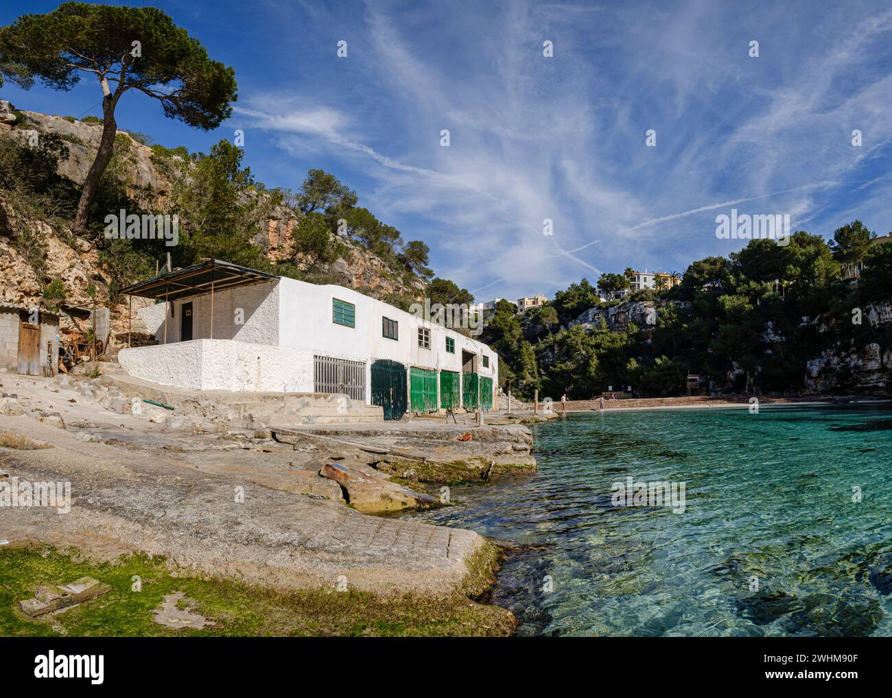 Typical Mallorcan jetty Stock Photo - Alamy