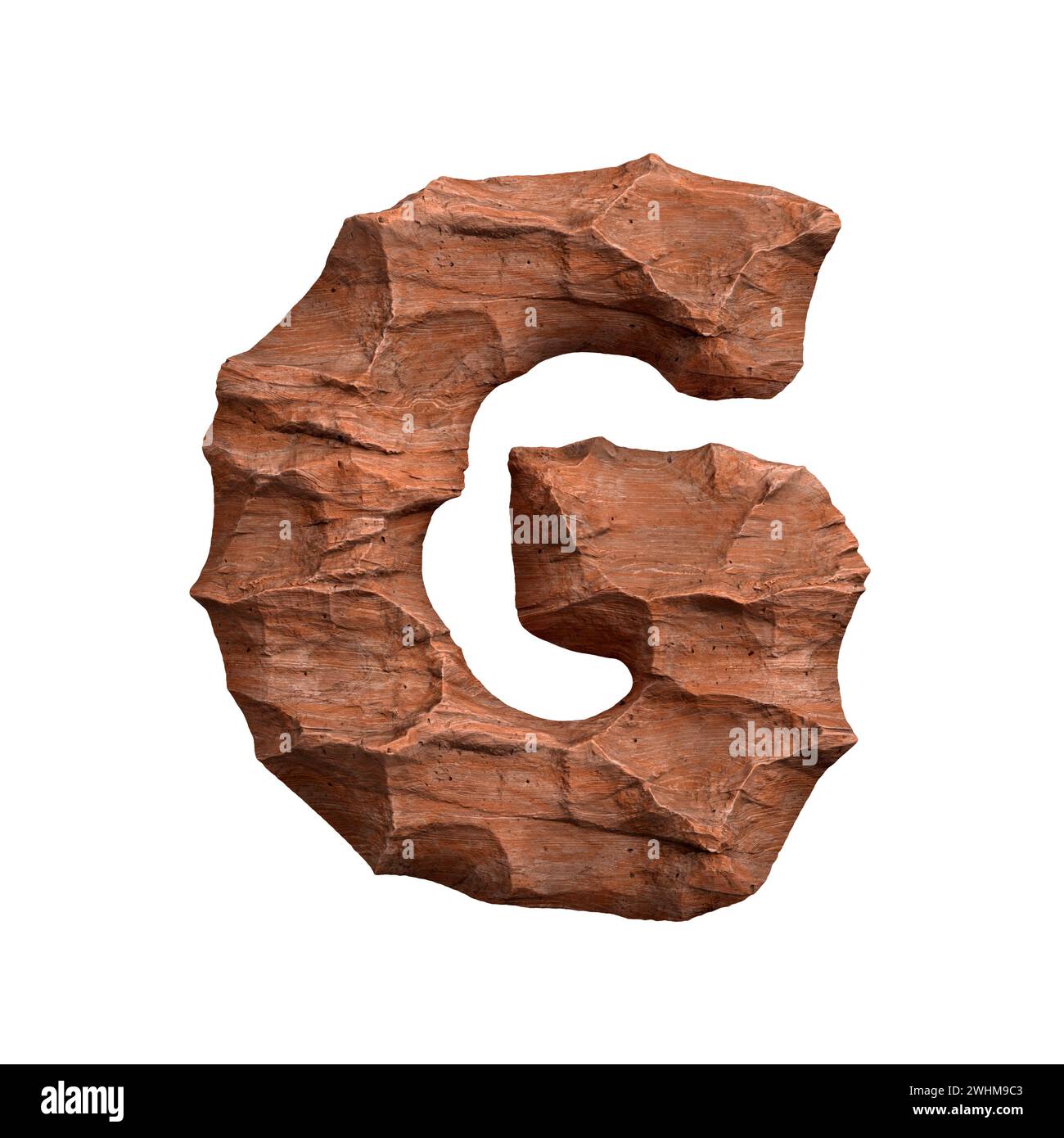 Desert sandstone letter G - Capital 3d red rock font - suitable for ...