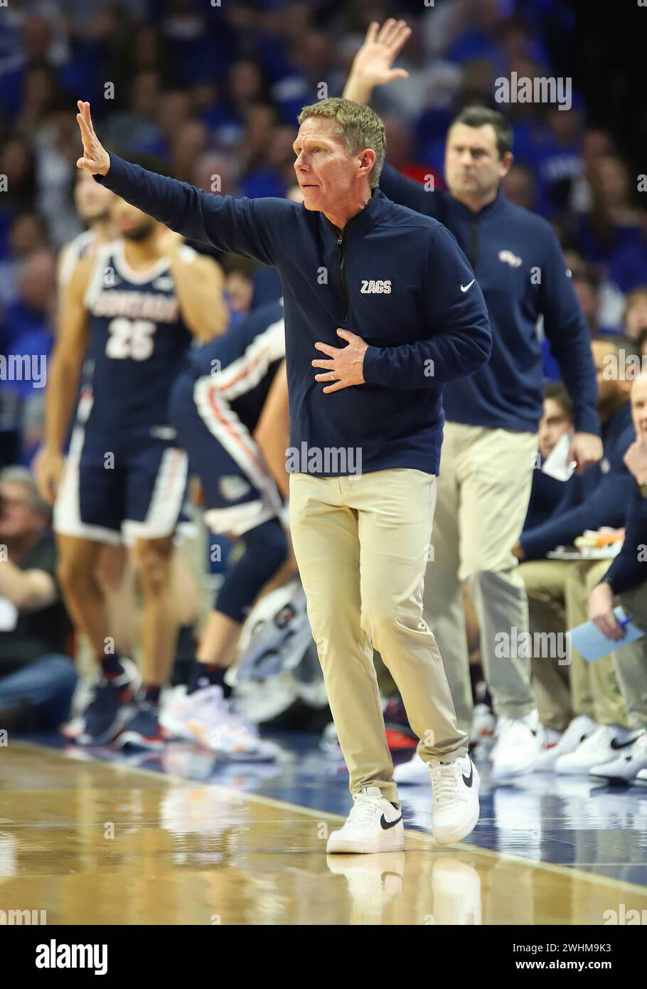 LEXINGTON, KY - FEBRUARY 10: Gonzaga Bulldogs head coach Mark Few in a ...