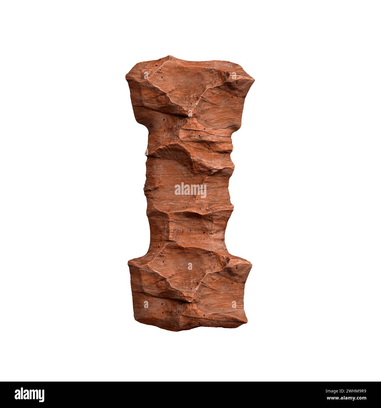 Desert sandstone letter I - Capital 3d red rock font - suitable for ...
