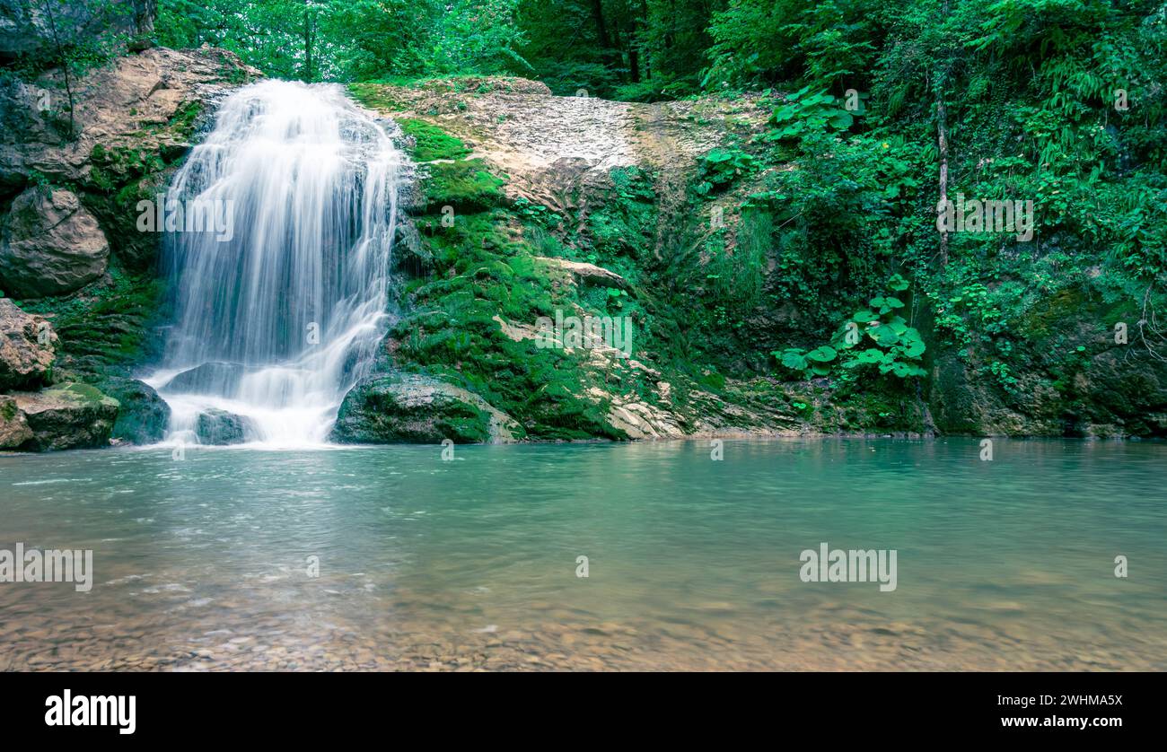 Waterfall in the jungle of thailand without people Stock Photo - Alamy