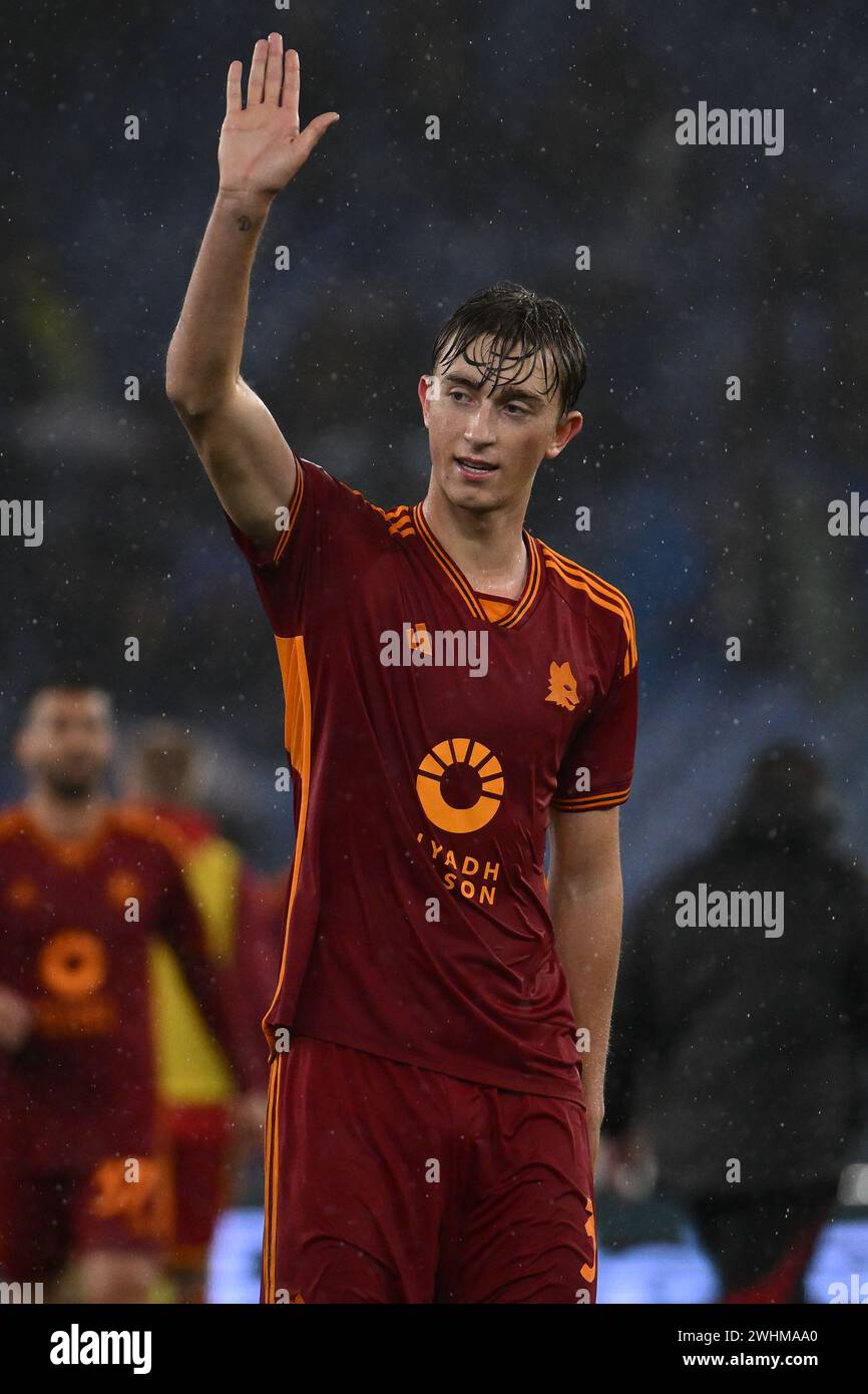 Rome, Italy. 10th Feb, 2024. Dean Huijsen of A.S. Roma during the 24th ...
