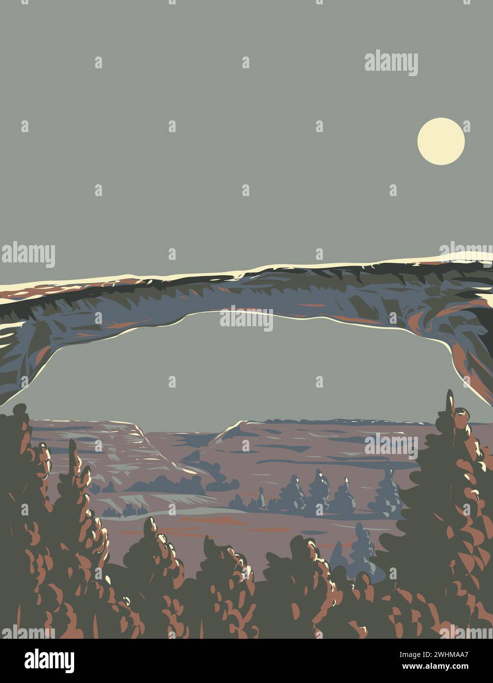 Owachomo Natural Bridge in Natural Bridges National Monument Utah USA ...