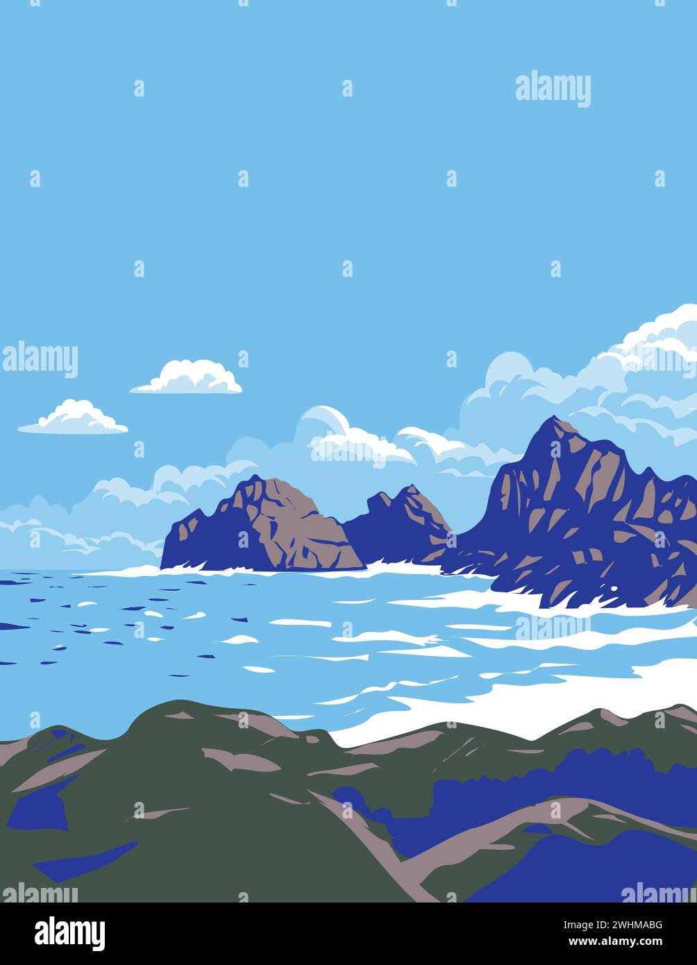 Amami Gunto National Park Amami in Kagoshima Prefecture Japan WPA Art ...