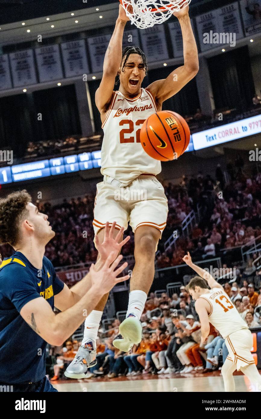 Texas, USA. 10th Feb, 2024. Devon Pryor #22 of the Texas Longhorns in ...
