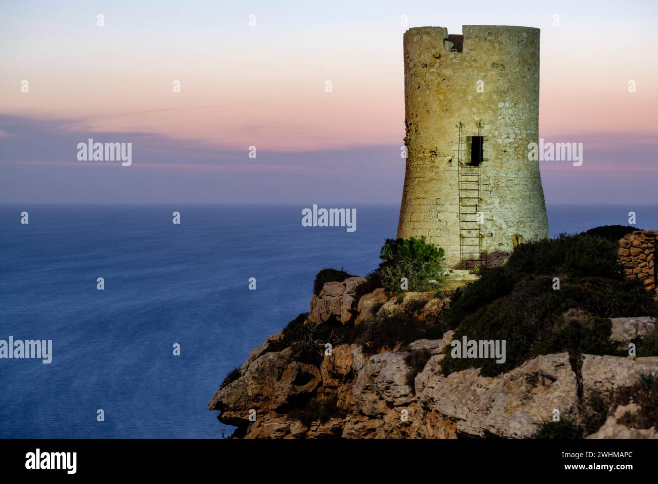 Tower of Cap Blanc Stock Photo - Alamy