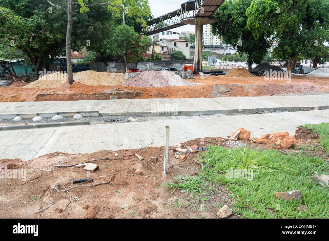 Salvador, Bahia, Brazil - January 25, 2024: View of the BRT transport ...