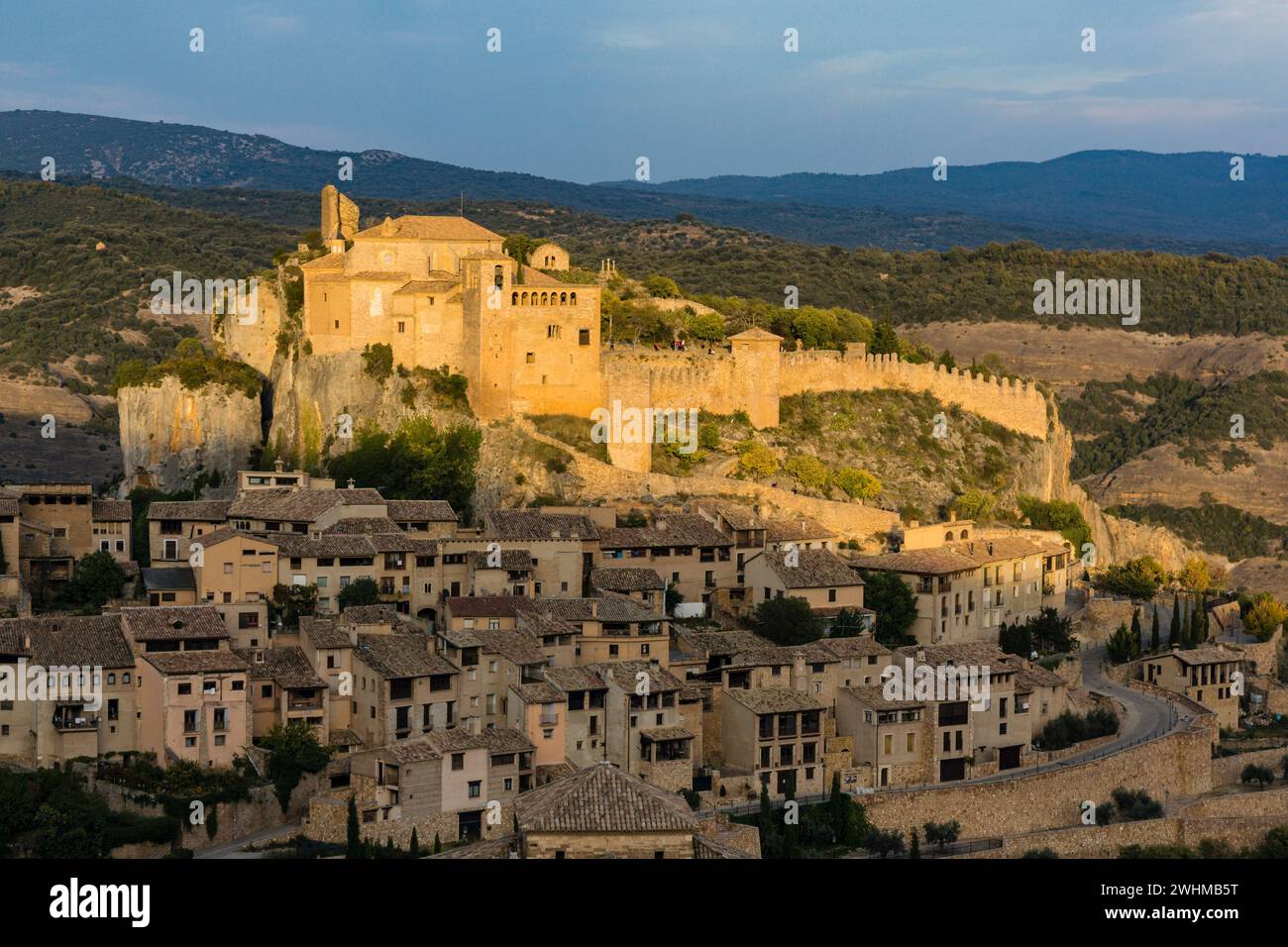 Collegiate-castle Santa MarÃ­a la Mayor Stock Photo - Alamy