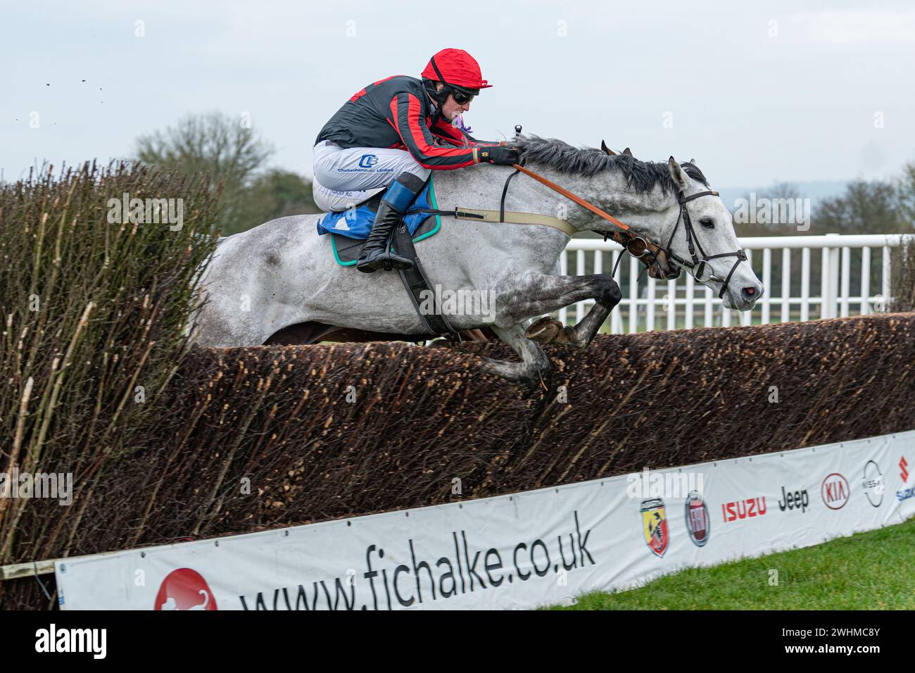 Second race at Wincanton March 2nd 2022 run over fences Stock Photo - Alamy