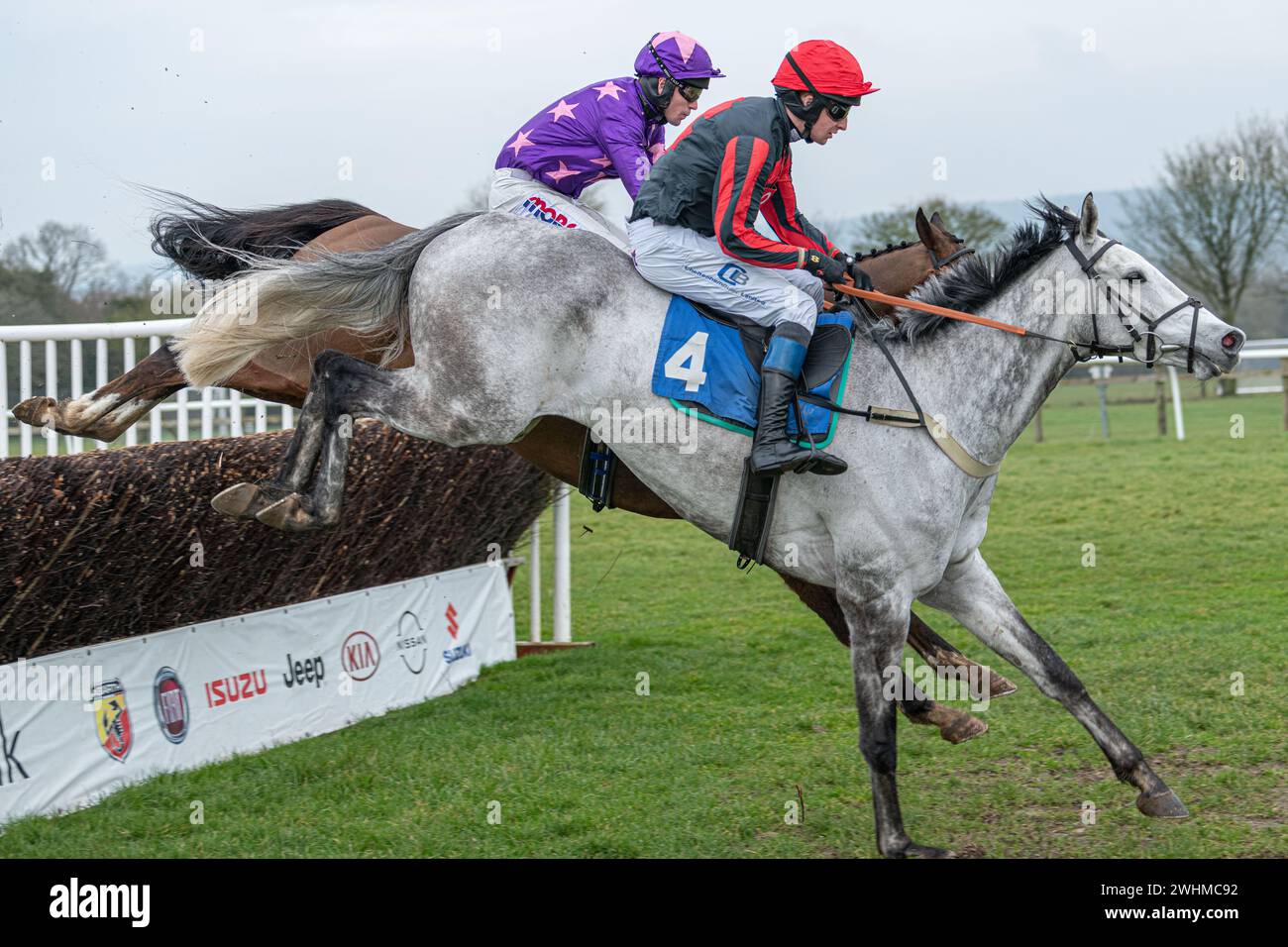 Second race at Wincanton March 2nd 2022 run over fences Stock Photo - Alamy