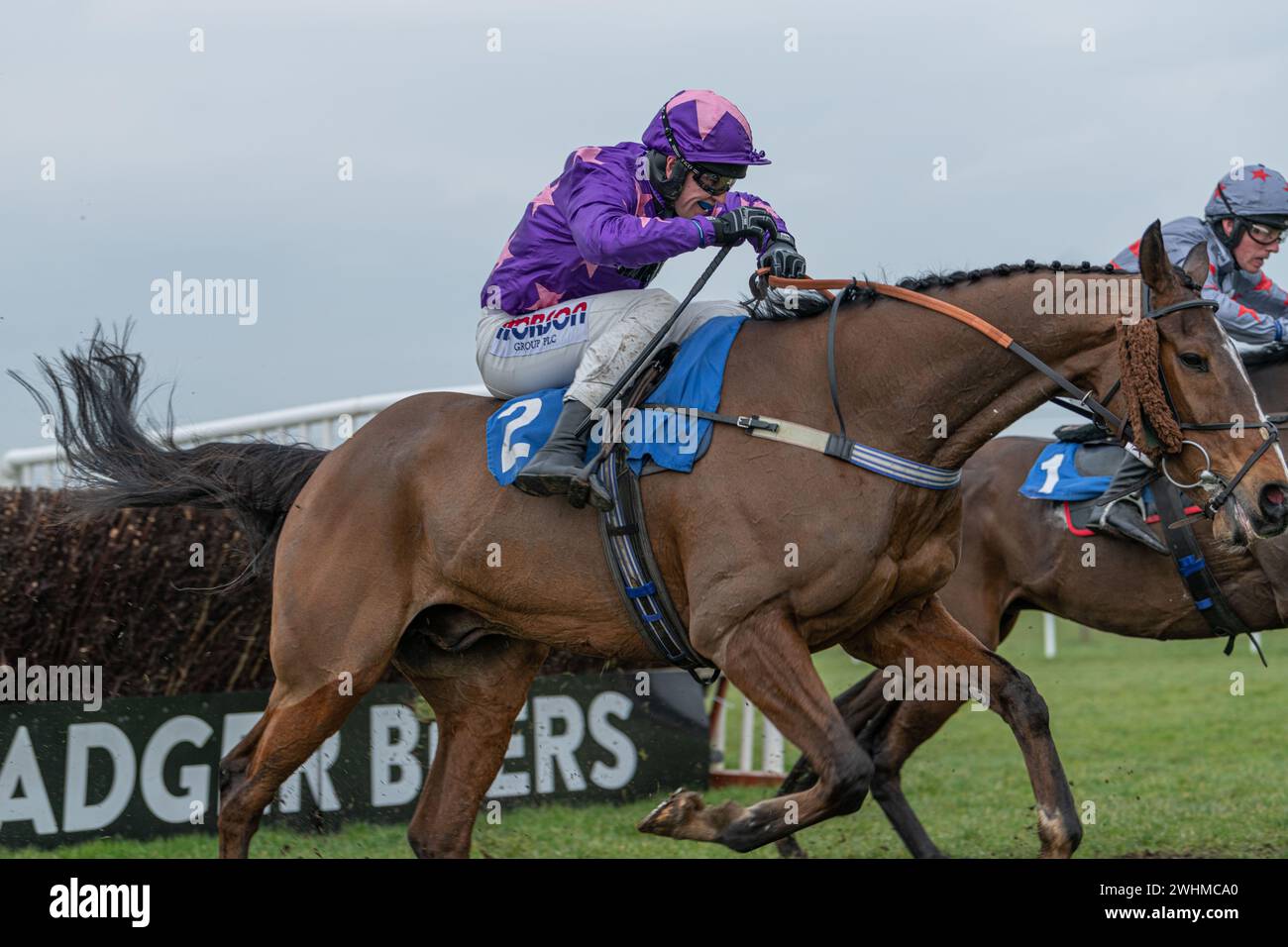 Second race at Wincanton March 2nd 2022 run over fences Stock Photo - Alamy