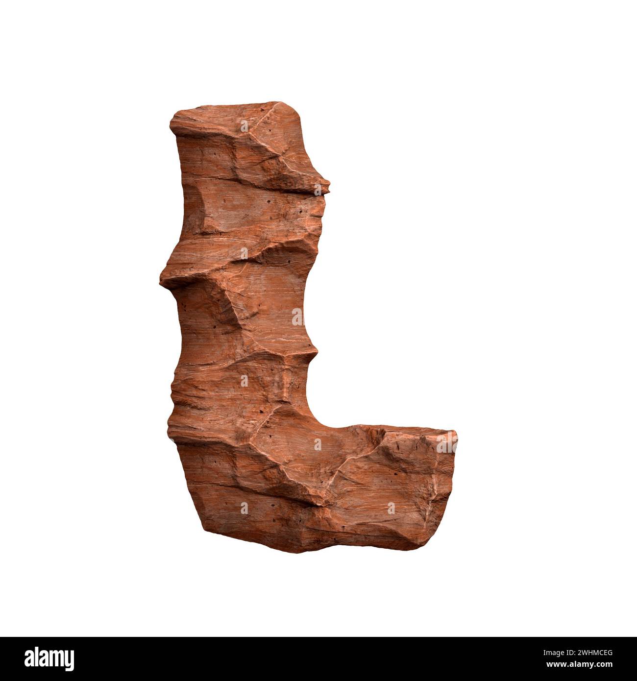 Desert sandstone letter L - Capital 3d red rock font - suitable for ...
