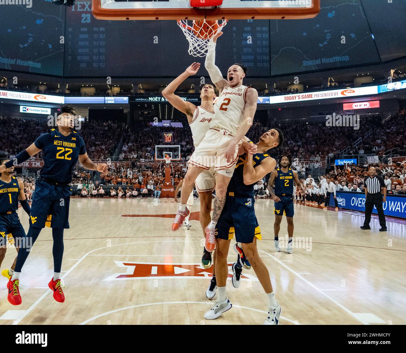 Texas, USA. 10th Feb, 2024. Chendall Weaver #2 of the Texas Longhorns ...