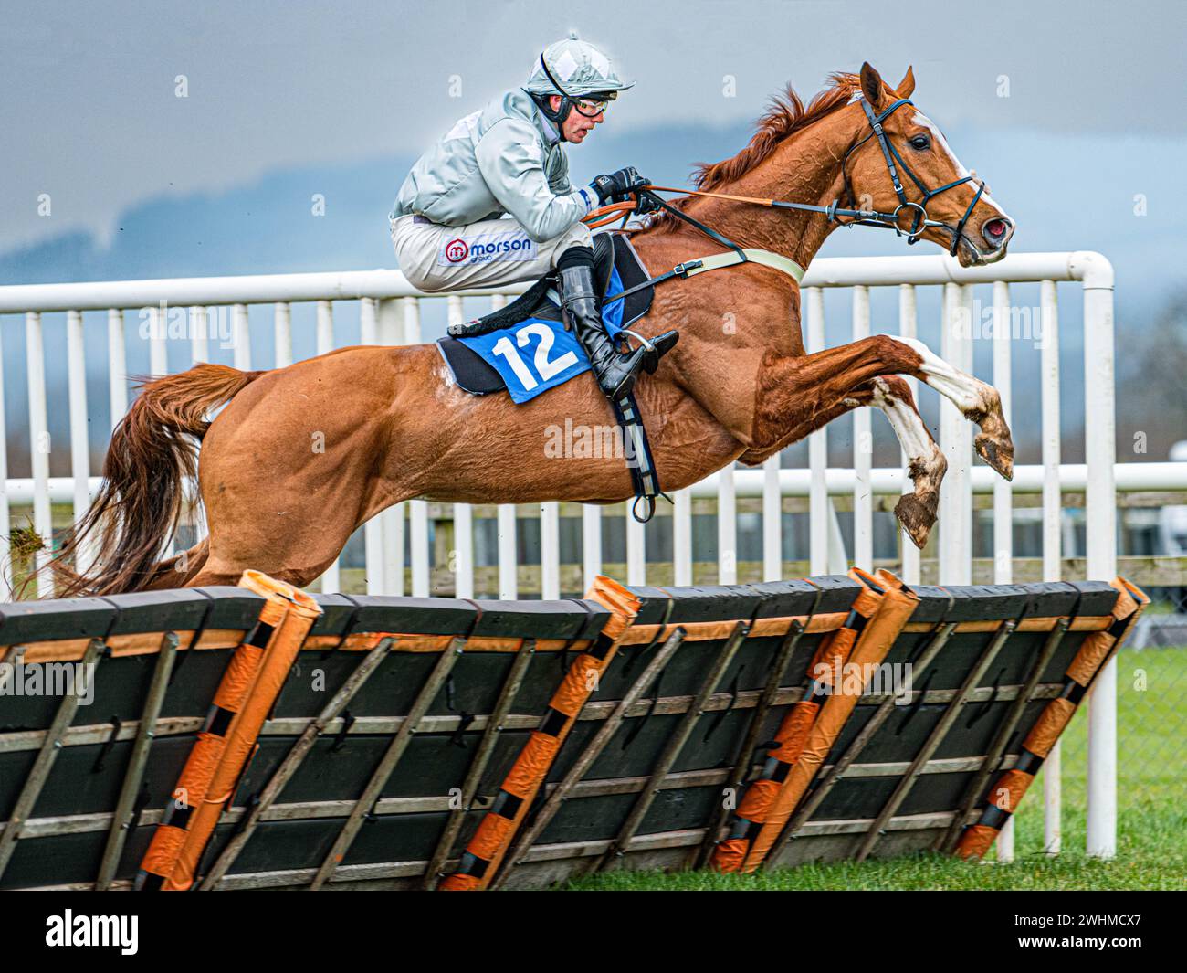 Third race at Wincanton March 2nd 2022 - Novices' Hurdle Stock Photo ...